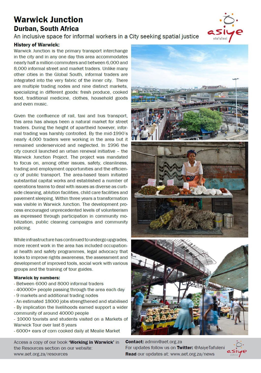 Warwick Junction Tour Brochure – Asiye eTafuleni