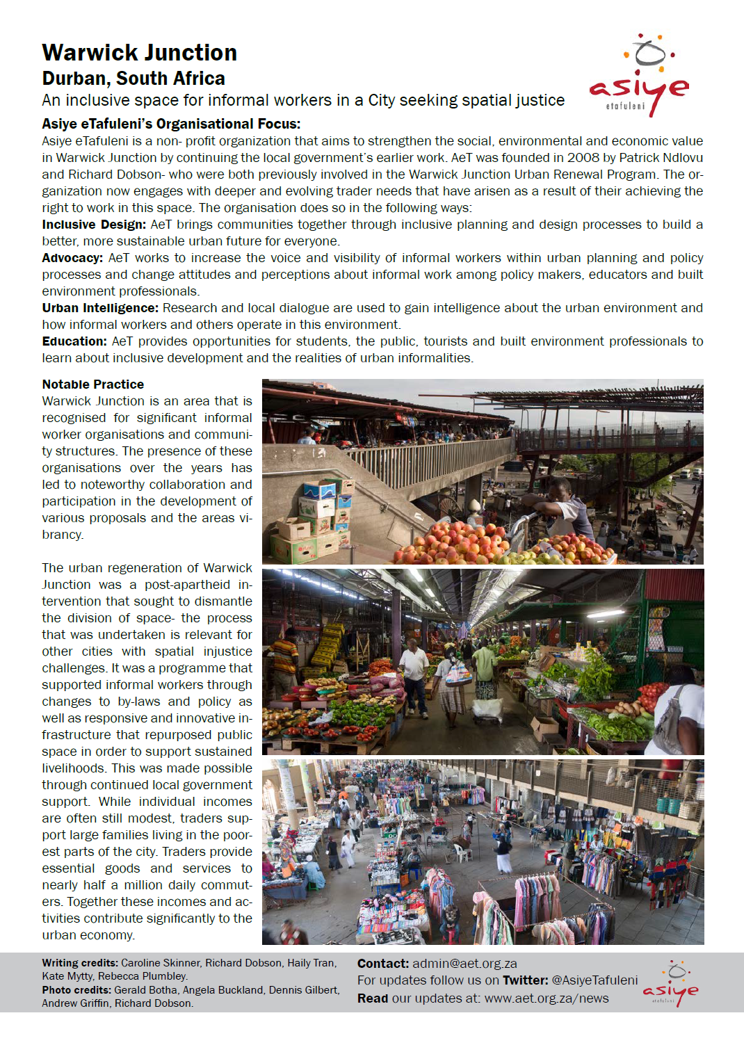 Warwick Junction Tour Brochure – Asiye eTafuleni